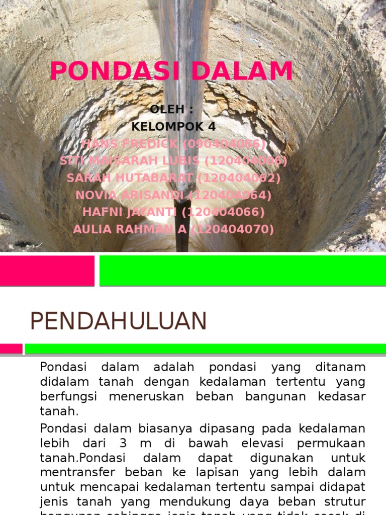 Pondasi Dalam | PDF