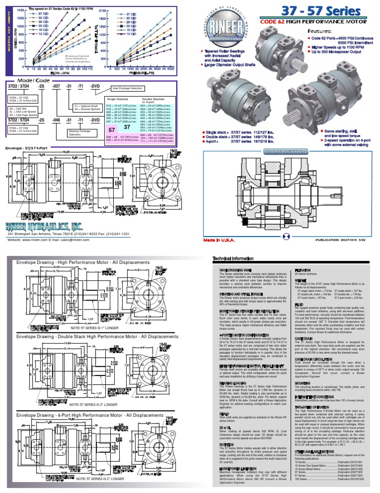 RINNER Motor 57 Series | PDF | Engines | Bearing (Mechanical)