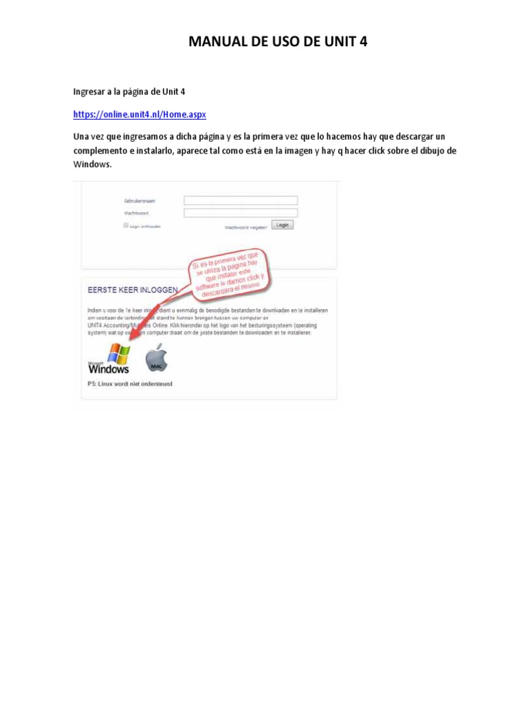 Guía para Facturación en Unit 4 | PDF | Contraseña | Software del sistema