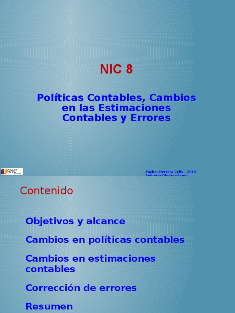 Nic 8 Presentacion | PDF | normas internacionales de INFORMACION ...
