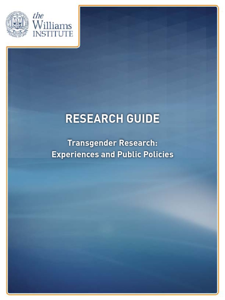 What We Know: Transgender Population Research Guide | PDF | Transgender ...