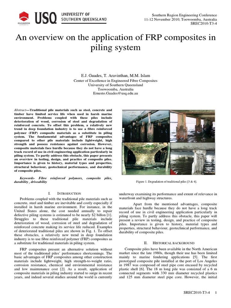 FRP Composite Piles Conference Overview | PDF | Fibre Reinforced ...