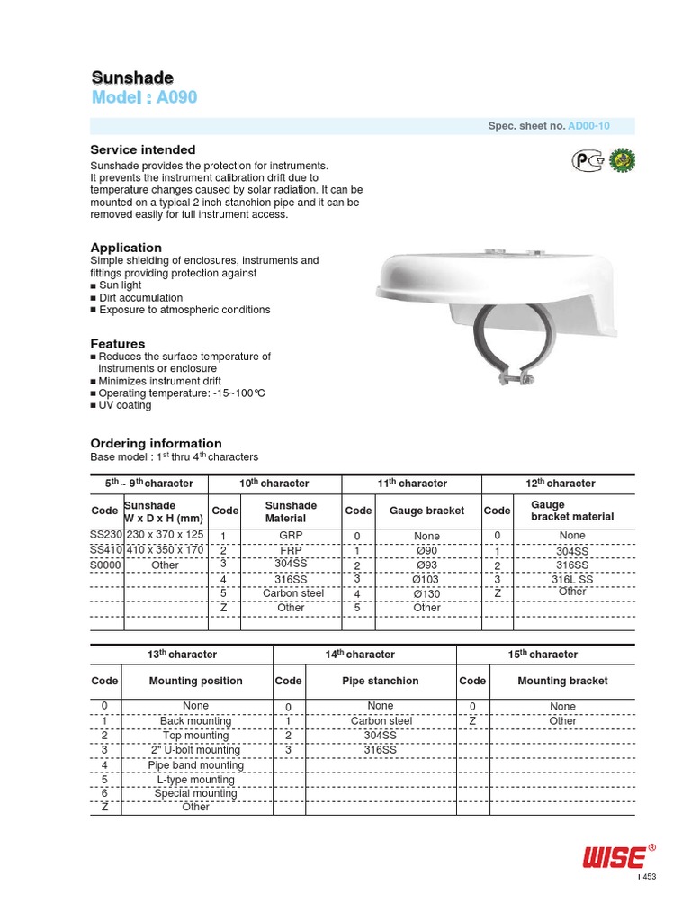 Model: A090: Sunshade | PDF