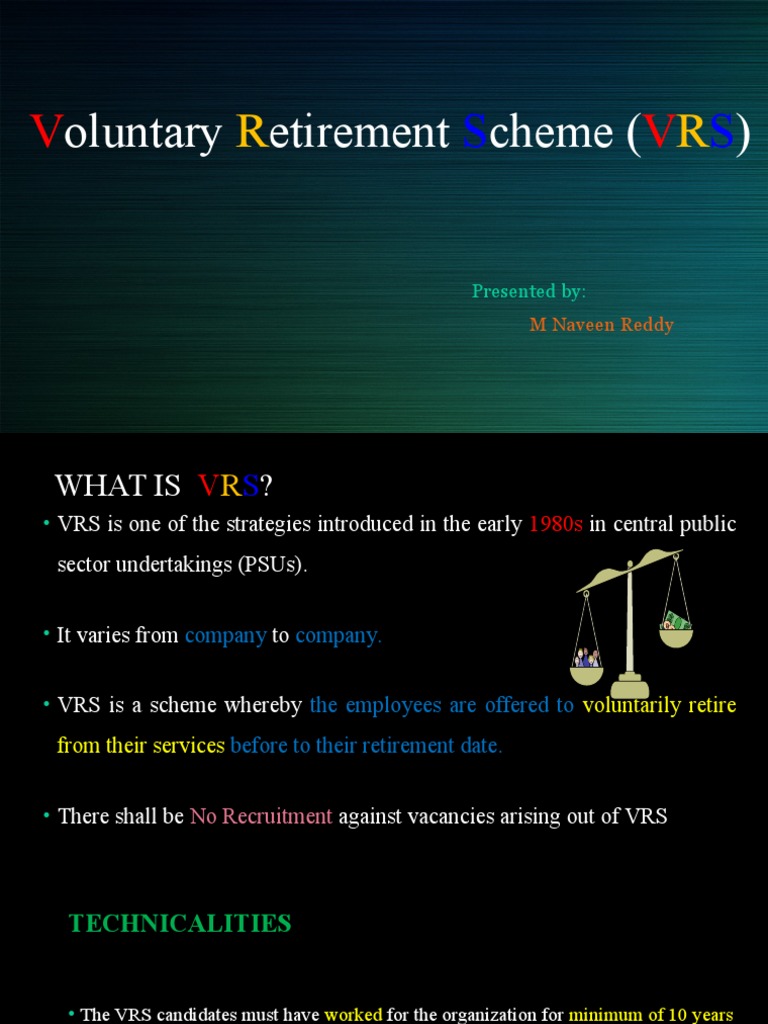 Voluntary Retirement Scheme (VRS) | PDF | Layoff | Employment