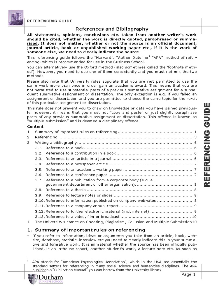 Referencing Guide Update 2014 PG | PDF | Citation | Plagiarism