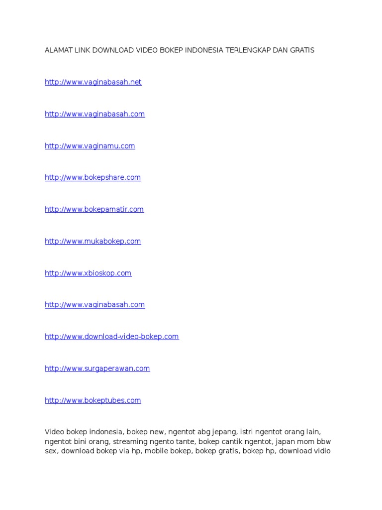 Alamat Link Download Video Bokep Indonesia Terlengkap Dan Gratis | PDF