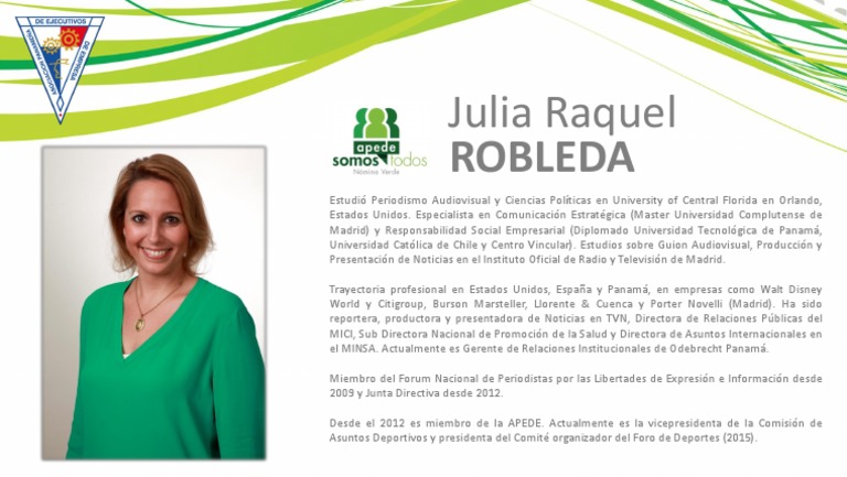 Perfil Robleda Julia Raquel - Nómin Verde 2015 | PDF