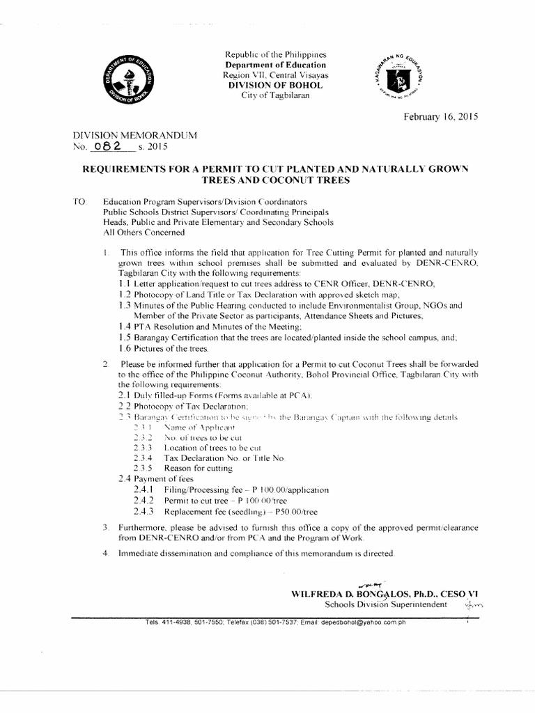 Permit To Cut Trees | PDF