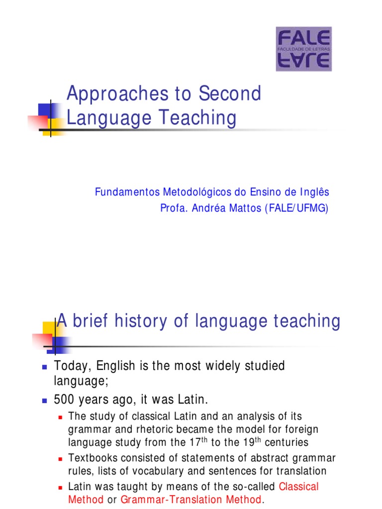 A Brief History of Language Teaching | PDF | Language Education ...