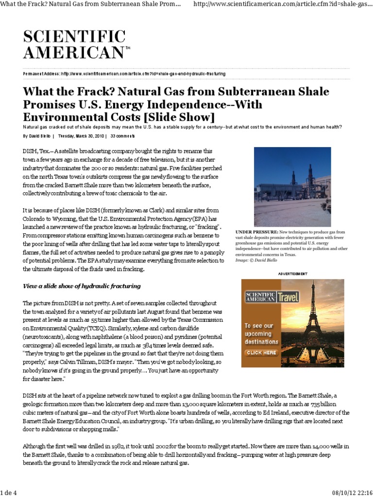 What The Frack? Natural Gas From Subterranean Shale Promises U.S ...
