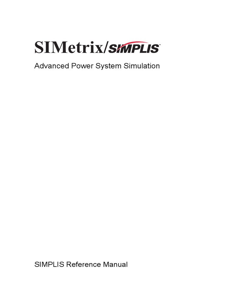 1.SIMPLIS Reference | PDF | Parameter (Computer Programming) | Electric ...