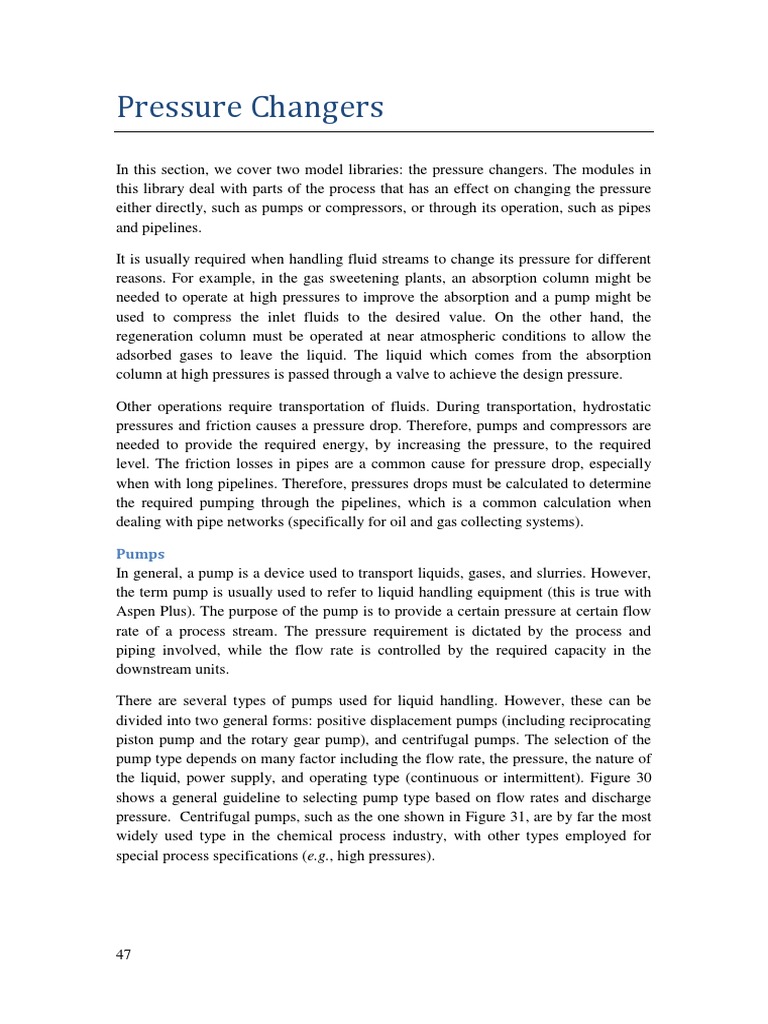Modeling Pressure Changes: An Overview of Pumps and Compressors in ...