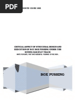 Box Pushing Methodology | PDF | Precast Concrete | Rail Transport
