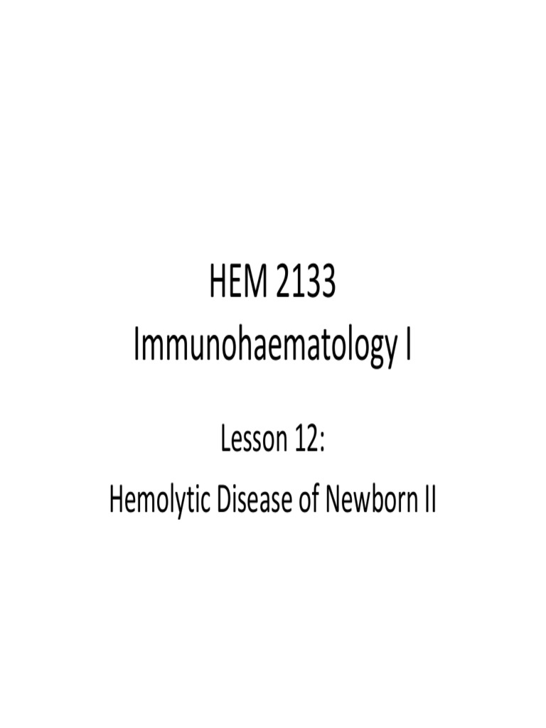 12 HDN Ii | PDF | Blood Transfusion | Blood Type