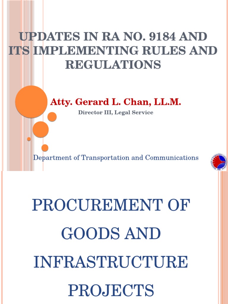 UPDATES RA 9184--2.pptx | Guarantee | Surety Bond