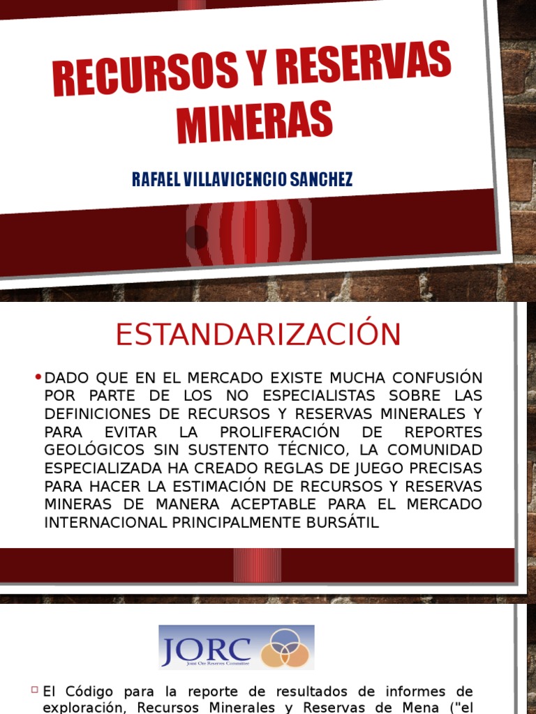 Estándares de Recursos y Reservas Mineras | PDF | Minería | Economias