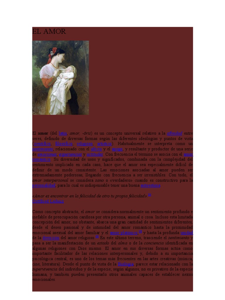 El significado del amor en latín | PDF