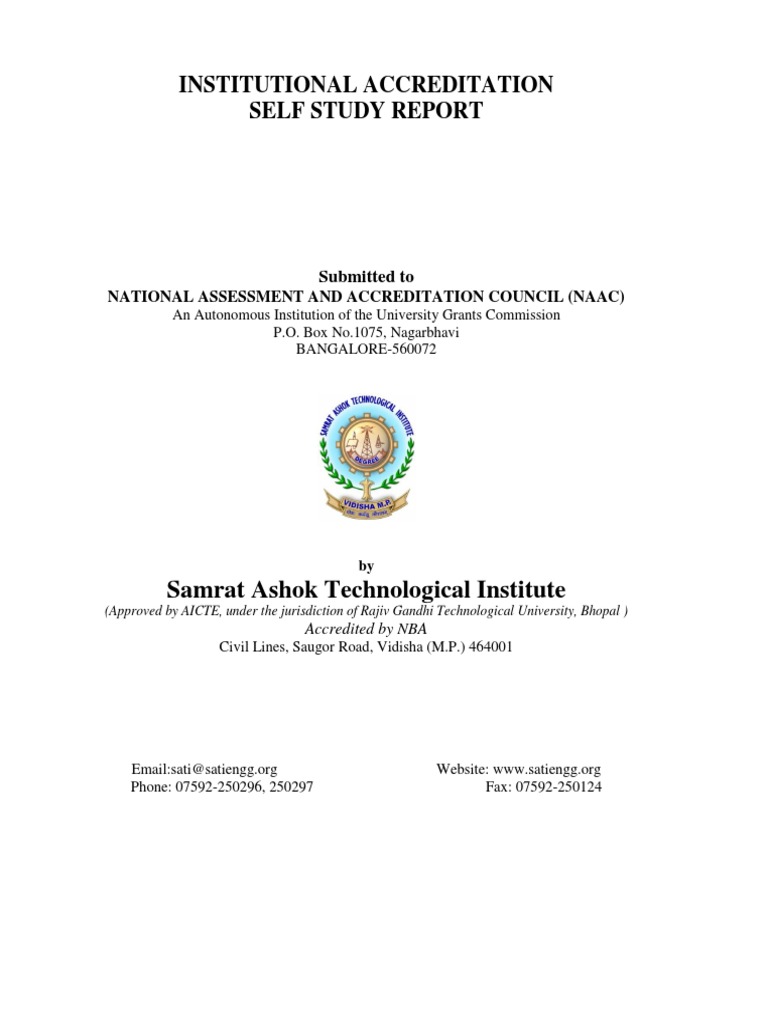 Self Study Report 1 | PDF | Curriculum | Instrumentation