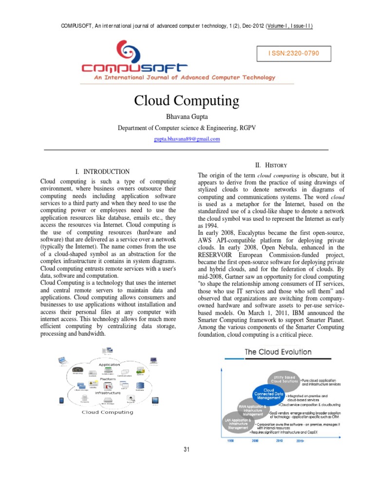 Cloud Computing Cloud Computing | PDF | Platform As A Service | Cloud ...