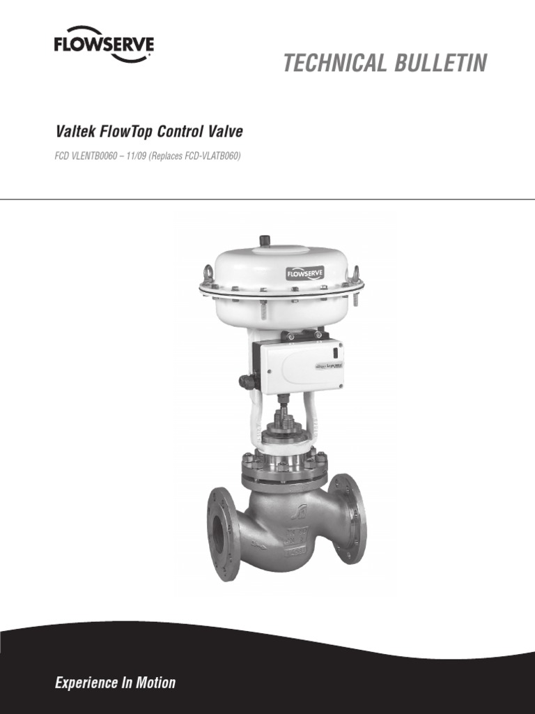Technical Bulletin: Valtek Flowtop Control Valve | PDF | Valve | Actuator