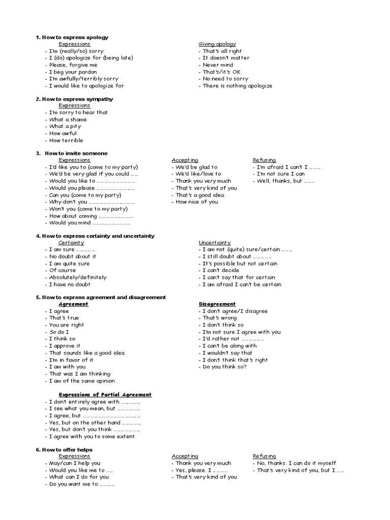 How To Express Apology | PDF