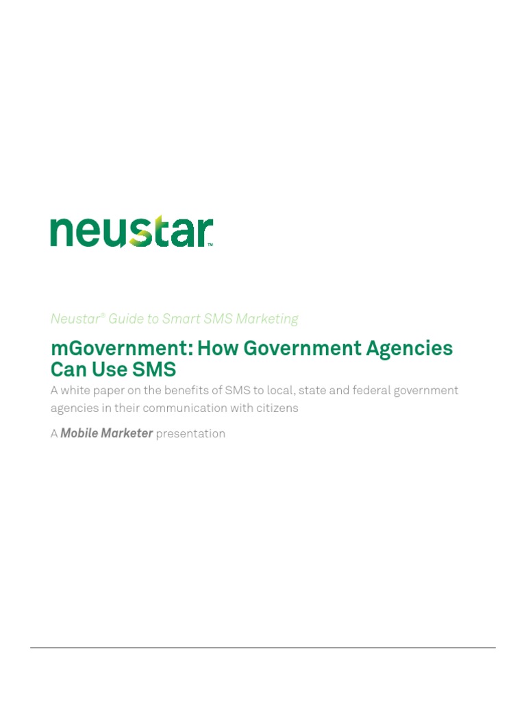 How Government Agencies Can Use Sms | PDF | Text Messaging | Short ...