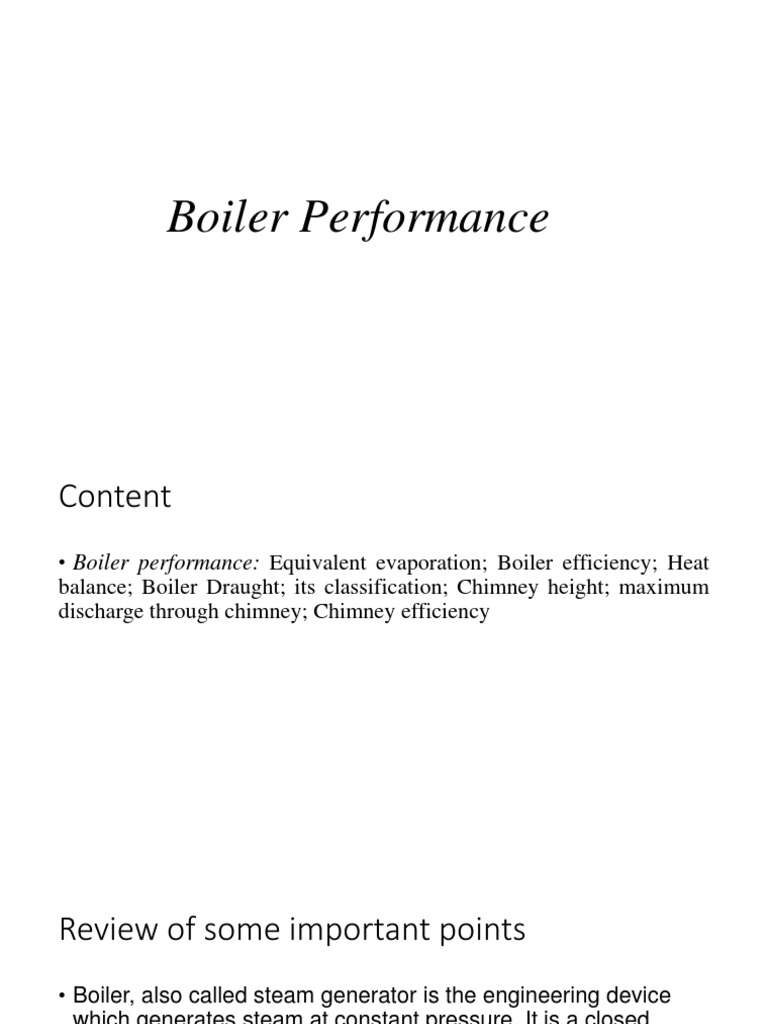 Boiler Performance | PDF | Chimney | Boiler