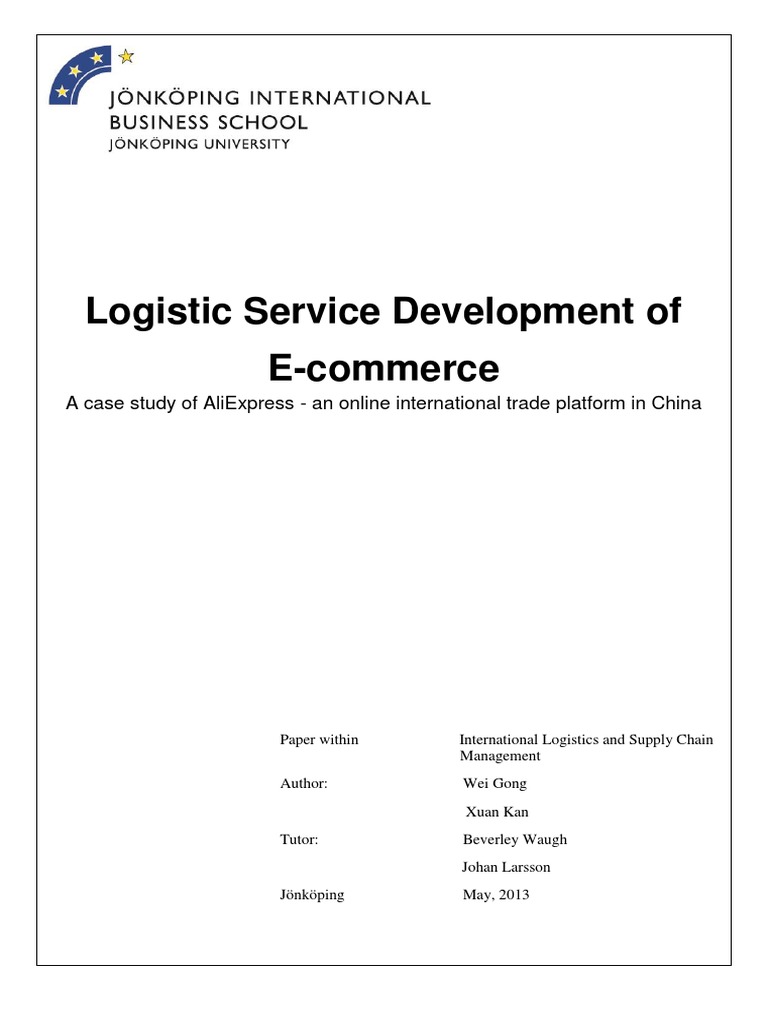 Logistic Service Development of E-Commerce: A Case Study of Aliexpress ...