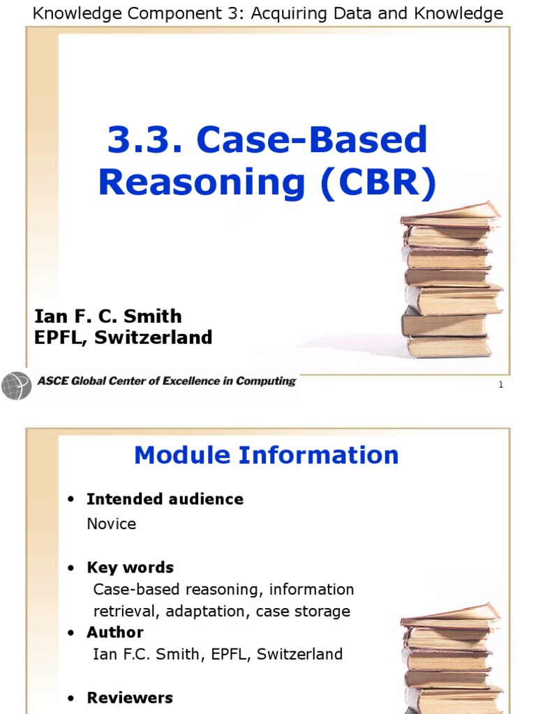 3.3. Case-Based Reasoning (CBR) : Ian F. C. Smith EPFL, Switzerland ...