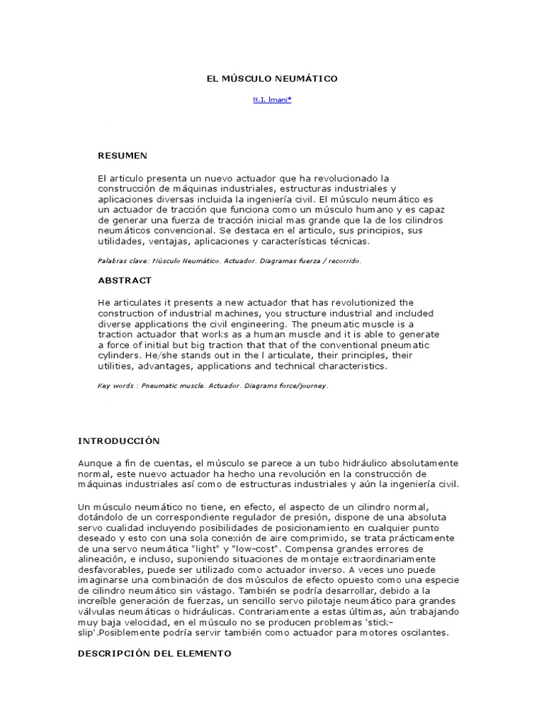 El Músculo Neumático | PDF | Solenoide | Neumático