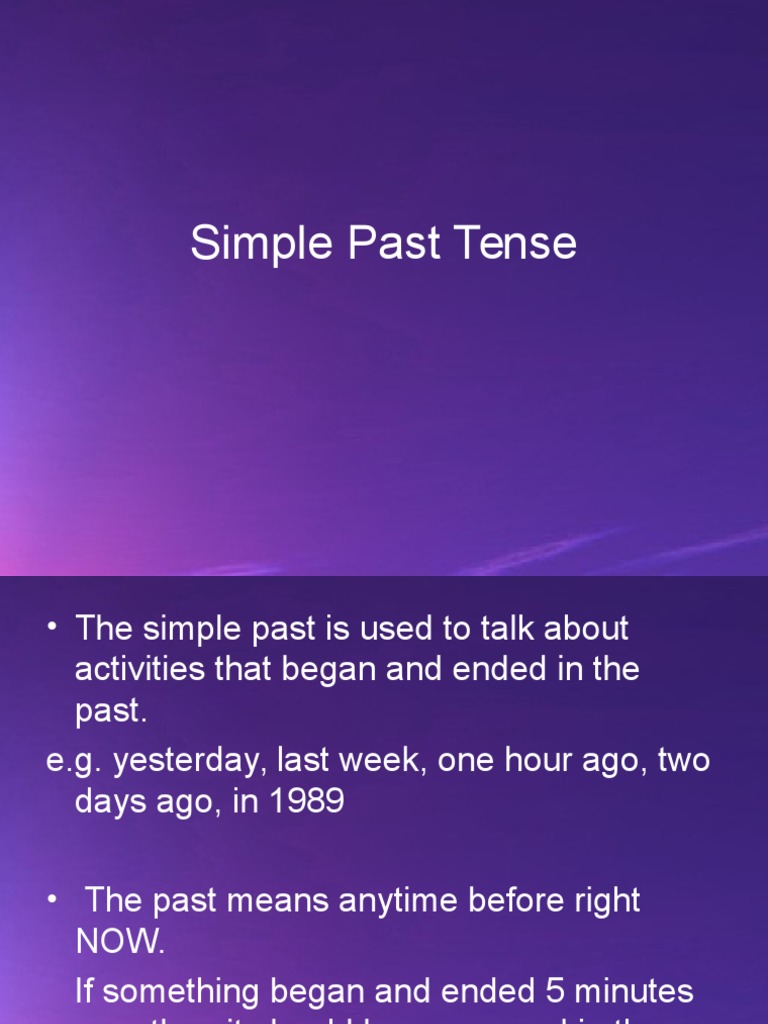 Simple Past Tense | PDF | Question | Clause