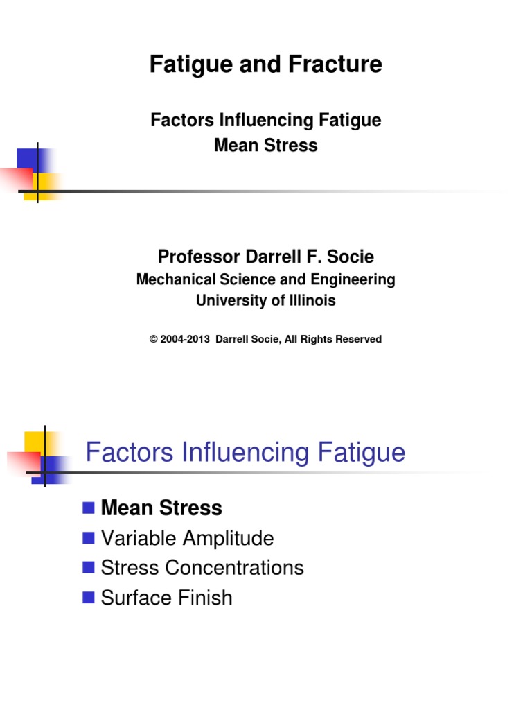 Fatigue Factors | PDF | Fatigue (Material) | Strength Of Materials