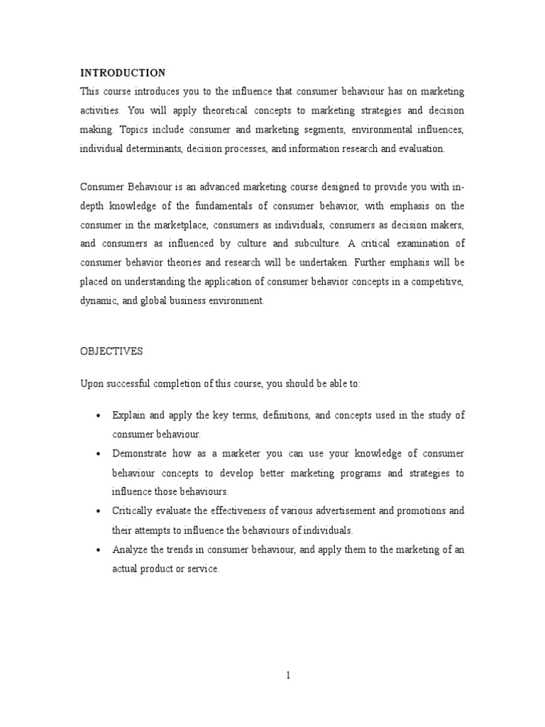 Consumer Behaviour Lecture Notes Pdf Market Segmentation Marketing