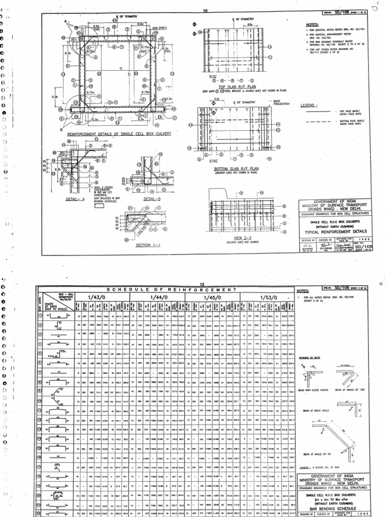 Box CUlvert Drawings 5 X 3 | PDF | Civil Engineering | Structural ...