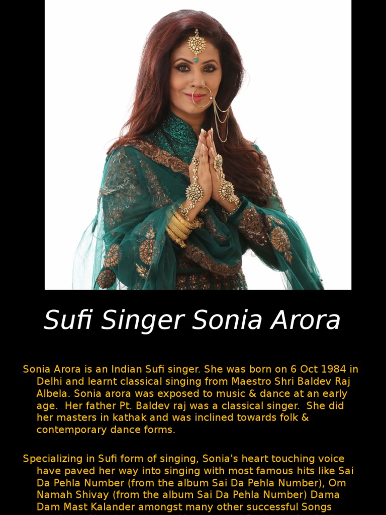 Melodious Sufi Singer Sonia Arora Delhi NCR | PDF