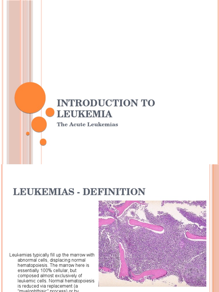 Introduction To Leukemia | PDF | Leukemia | Cell Biology