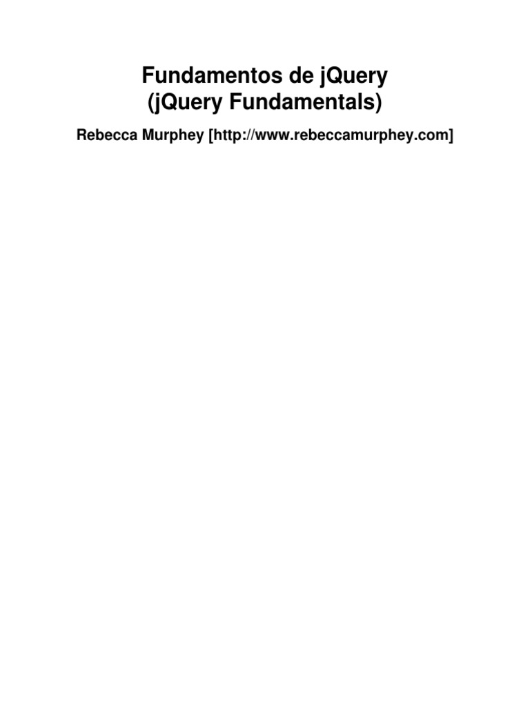 Jquery Fundamentals Book PT BR | PDF | Java Script | Cascading Style Sheets