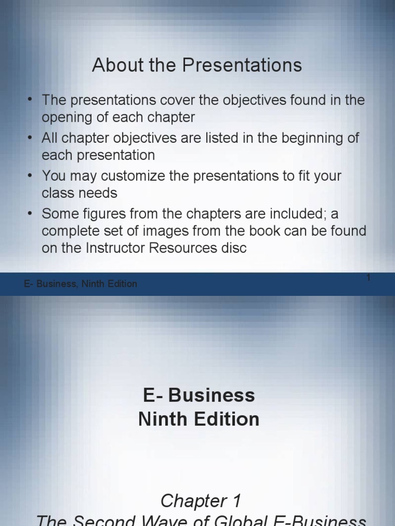 About The Presentations: 1 E-Business, Ninth Edition | Download Free ...