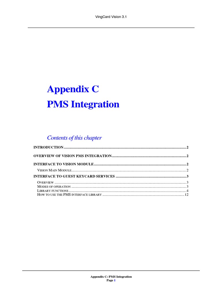 Apendix C PMS Integration | PDF | String (Computer Science) | Library ...
