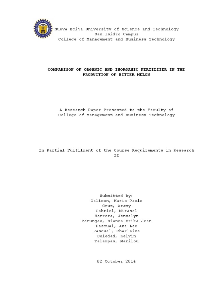 Thesis 2 | PDF | Organic Farming | Fertilizer