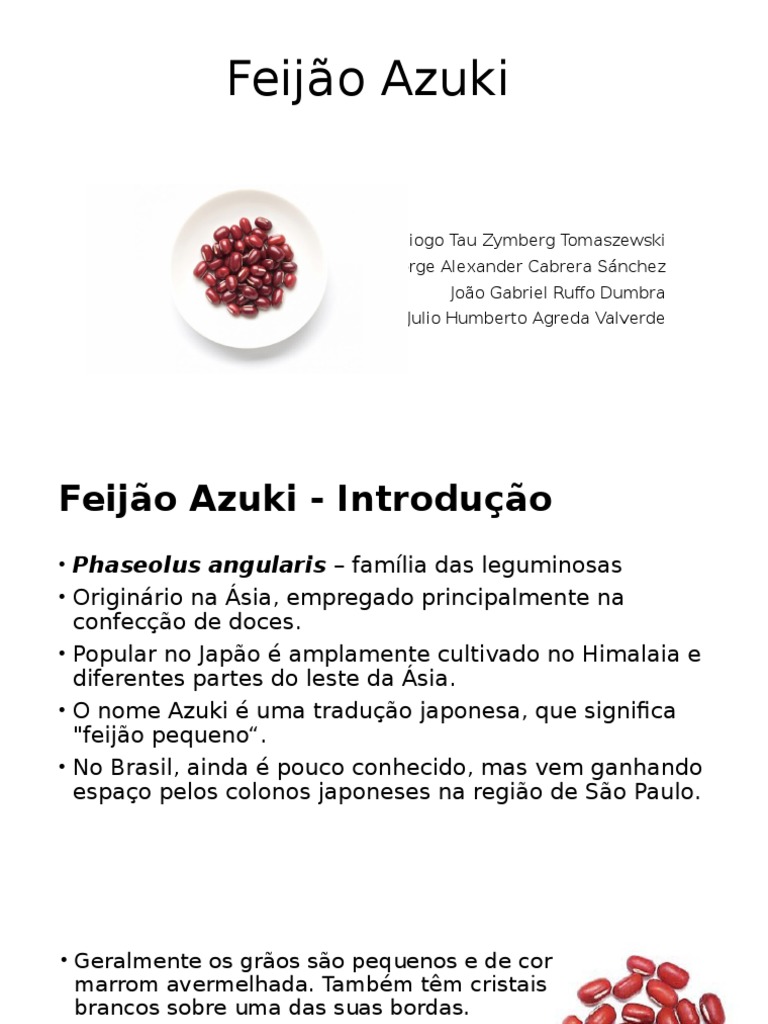 Análise da Composição Centesimal do Feijão Azuki | PDF | Caloria ...