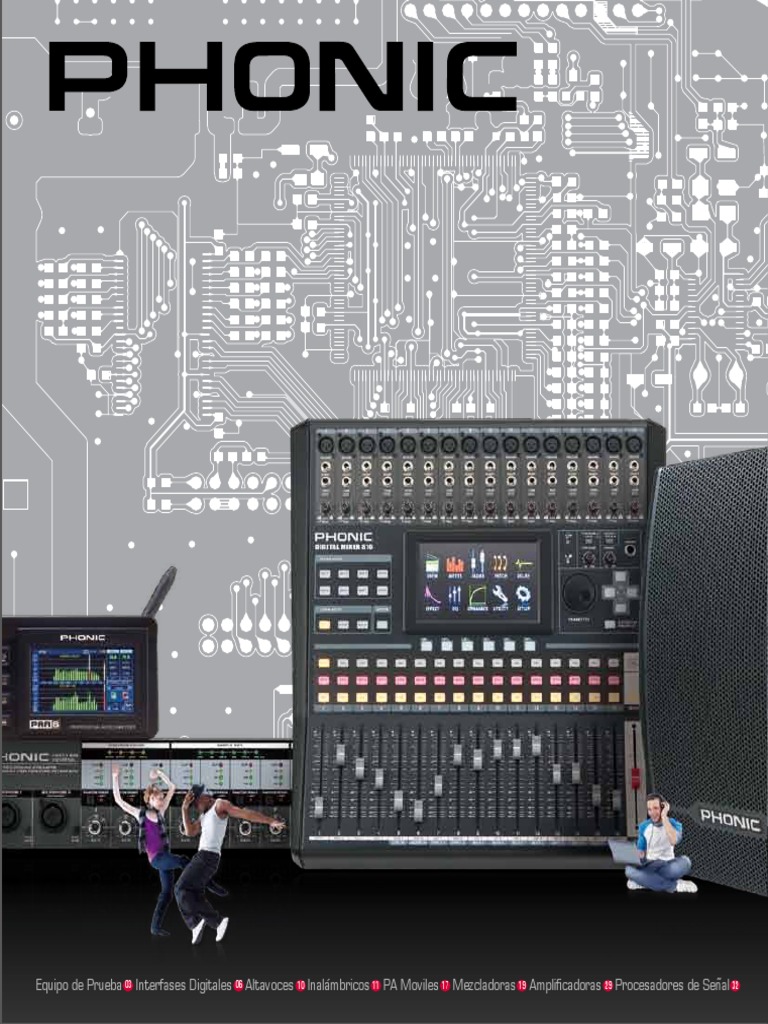 Audio Professional de Phonic | PDF | Altoparlante | Tecnología de medios