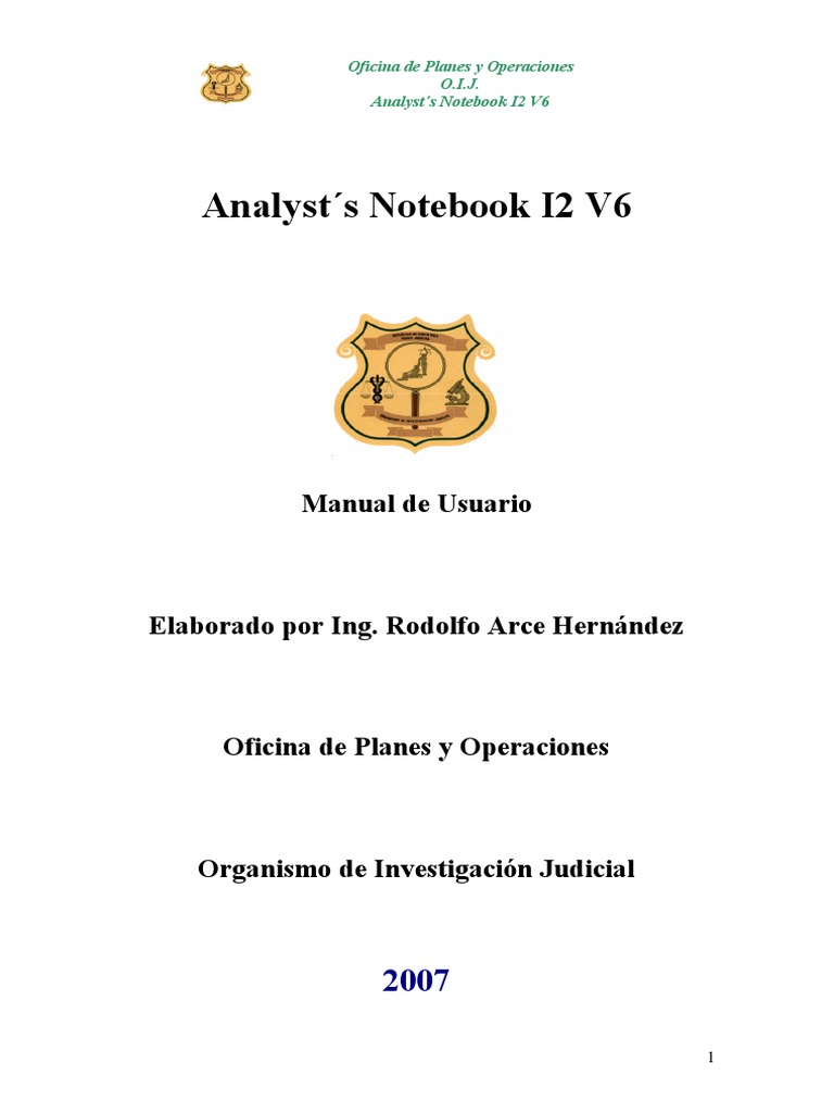 Manual de Usuario Analyst's Notebook I2 | PDF | Point and Click ...