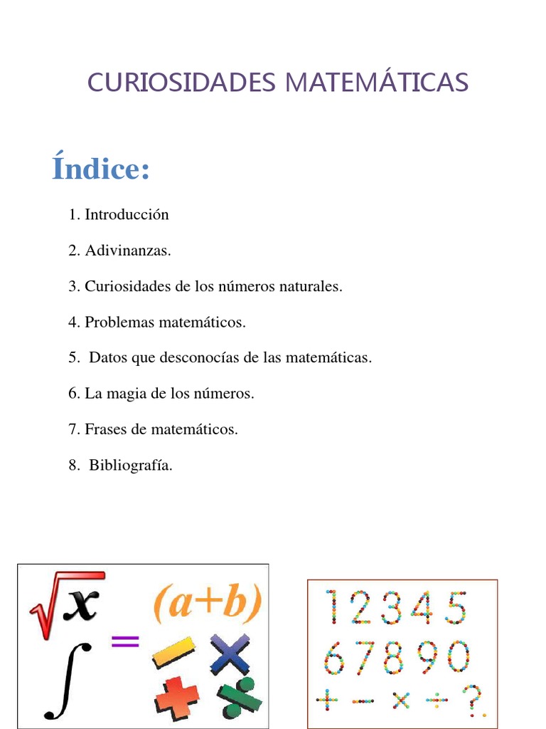 Curiosidades Matemáticas Final de Curso | PDF | Enseñanza de matemática ...