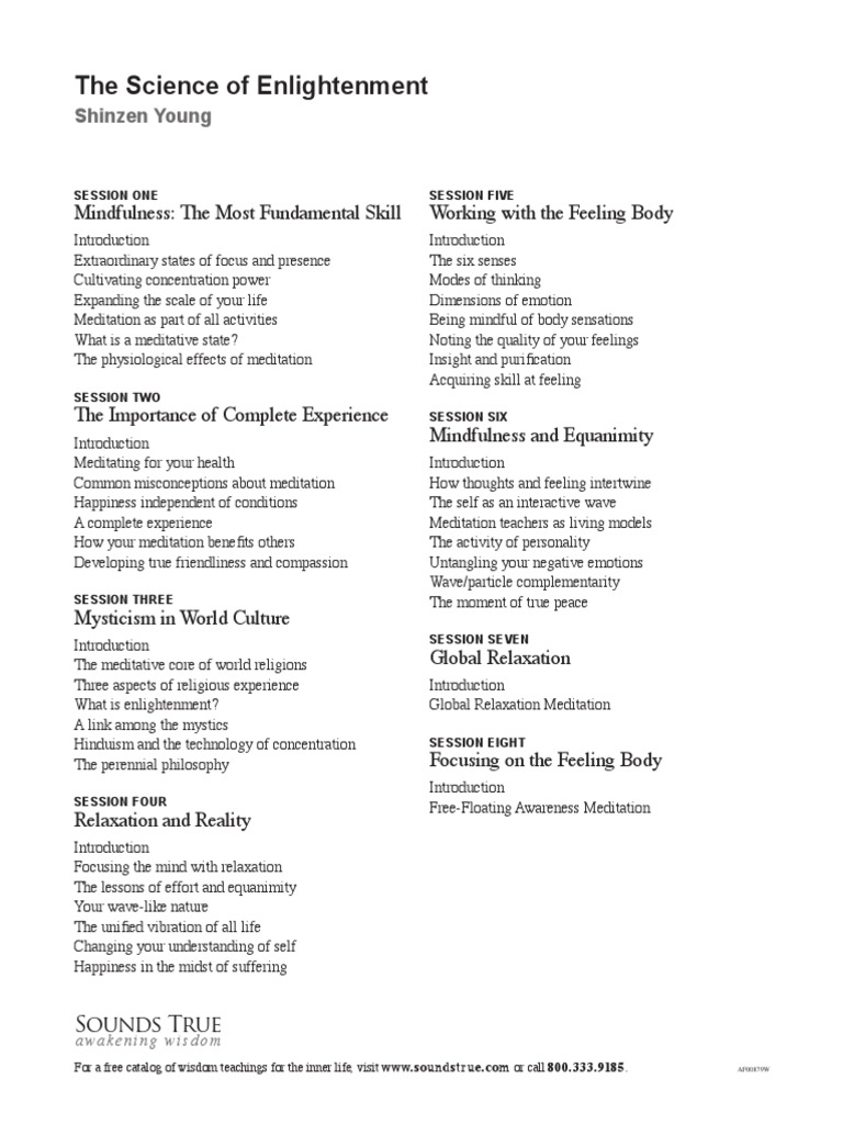 The Science of Enlightenment TOC | PDF