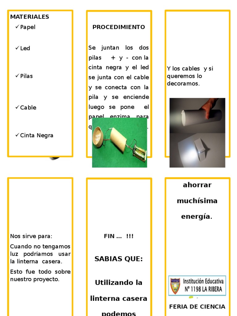 TRIPTICO Linterna Casera | PDF