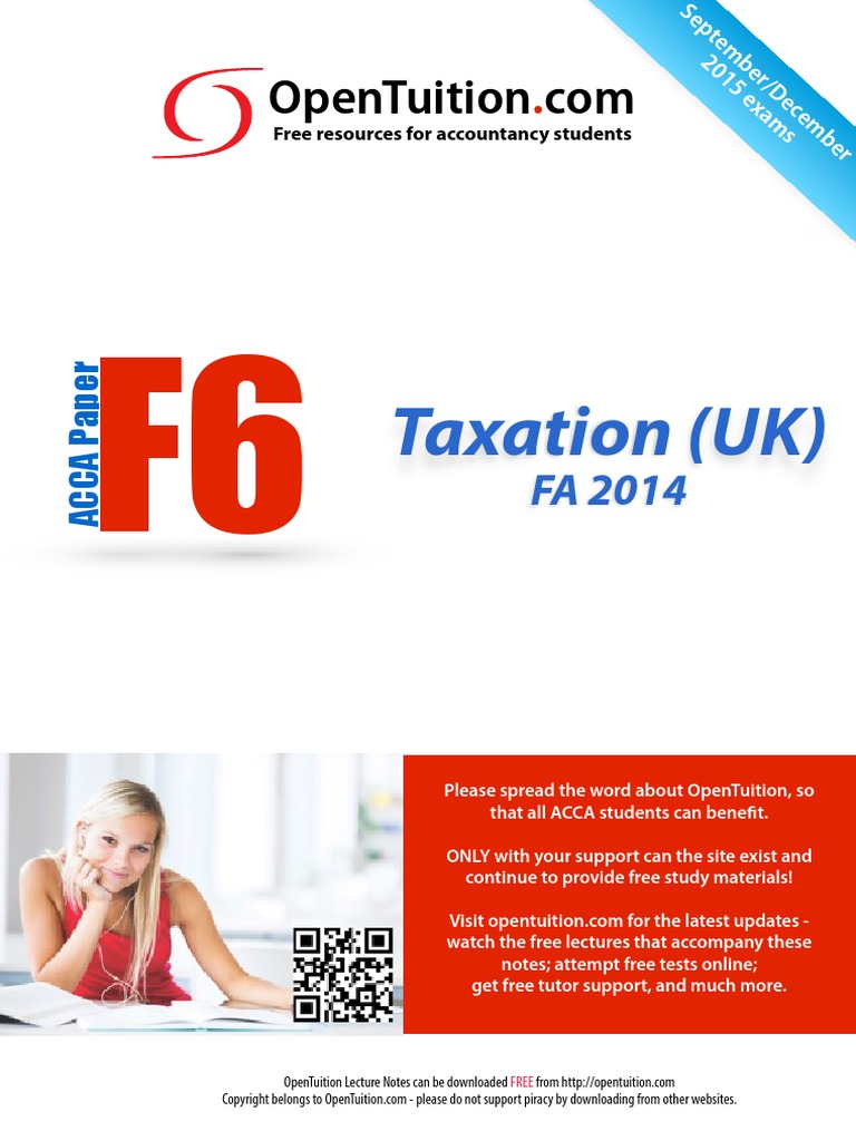 ACCA F6UK December 2015 Notes PDF | PDF | Income Tax | United Kingdom ...