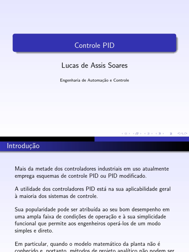 Controle PID | PDF | Teoria do Controle | Analise matemática