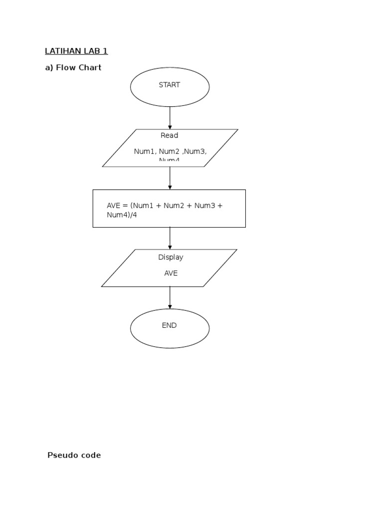 Flowchart and Pseudocode Exercises | PDF