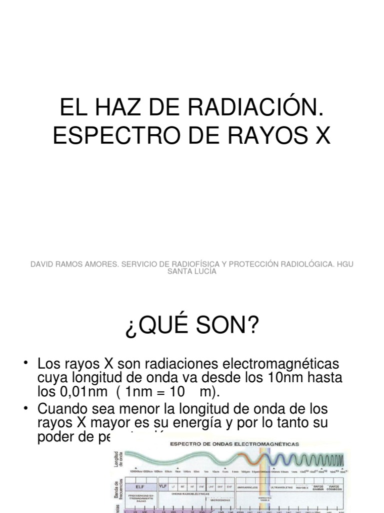 Tema 3 El Haz de Radiacion. Espectro de Rayos X PDF | Descargar gratis PDF | Rayo X | Electrón